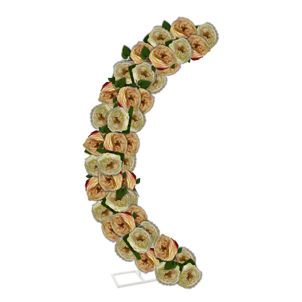 Metal Half Moon Balloon- Flower Frame 36" x 10" x 79" | Curbside Pickup ...