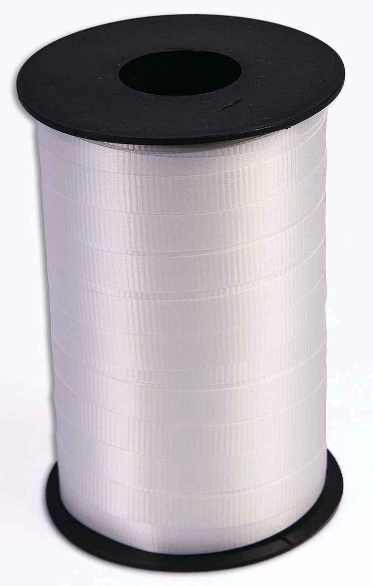 3/8" White Curling Ribbon 250 yards