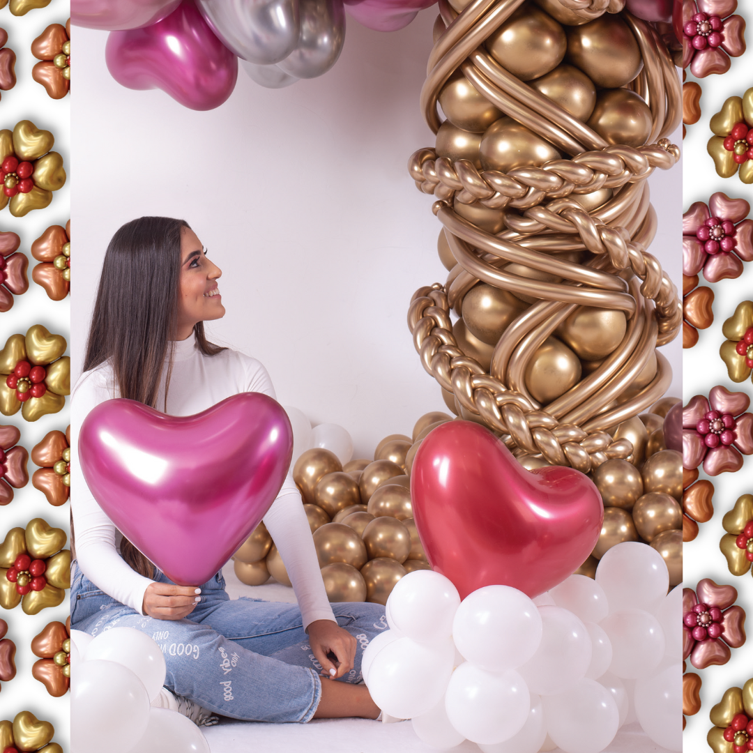 14" Sempertex Reflex Crystal Red Heart Latex Balloons | 50 Count ...