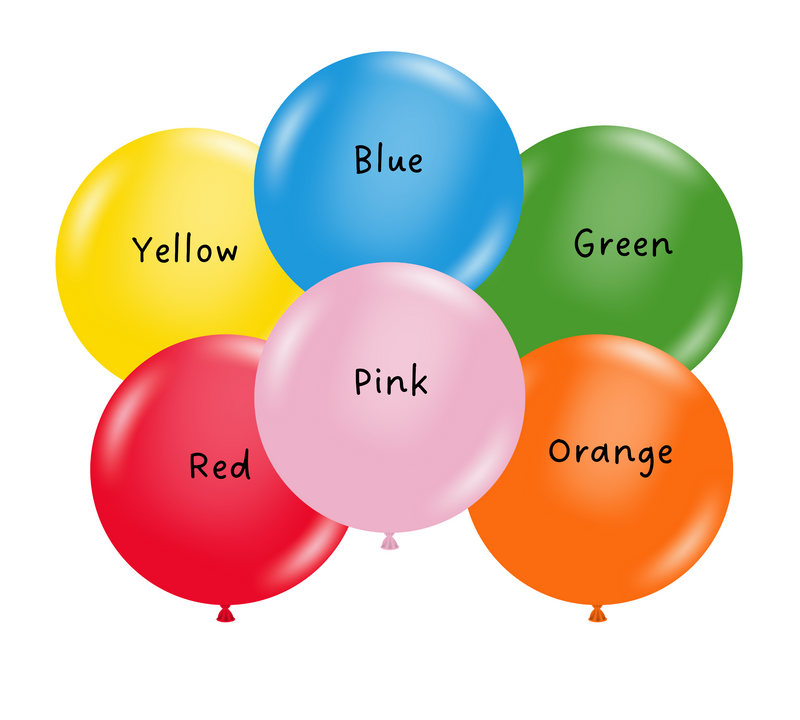 24 Inch TUFTEX Standard Assortment Latex Balloons | 25 Count ...