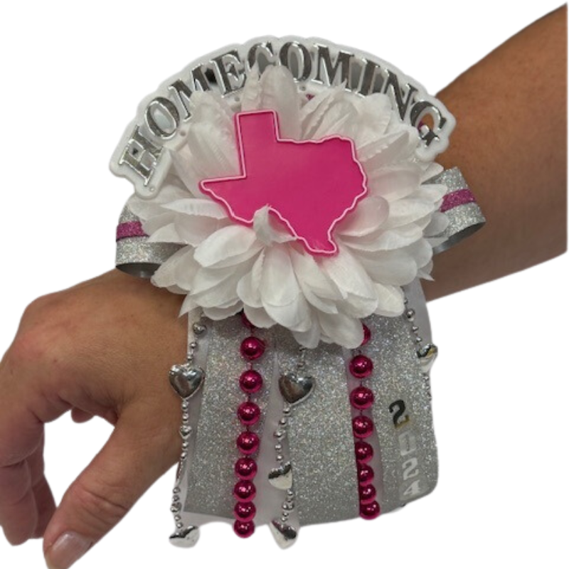 4" White Artificial Wrist Mum Bracelet - 8 Layers | 1 Count - Wholesale ...
