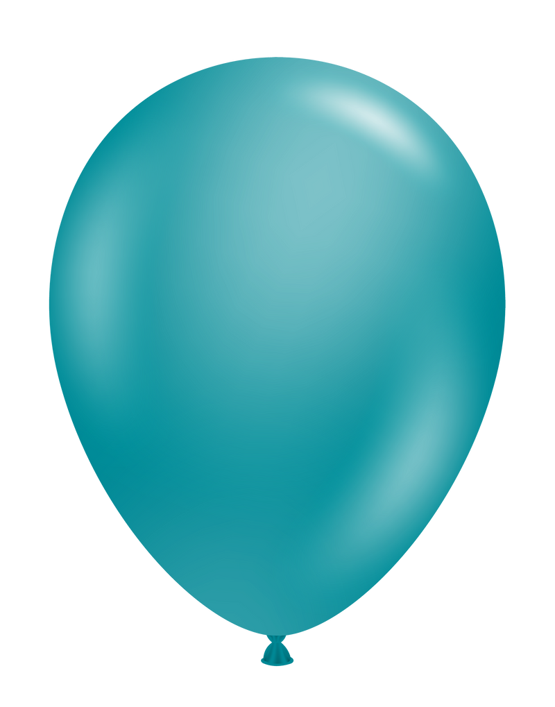 5 Inch Tuftex Metallic Pearlized Teal Latex Balloons | 50 Count ...