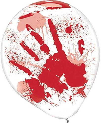 12" Clear Blood Splatter Latex Balloons | Halloween & Horror Theme Balloons