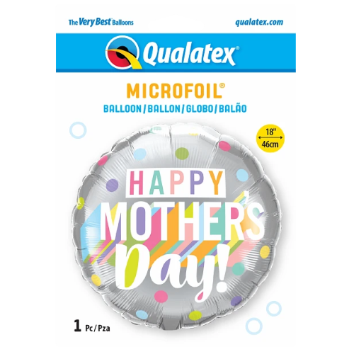 Qualatex 18 Mothers Day Big Pastel Dots Foil Balloon Buy 5 Or More